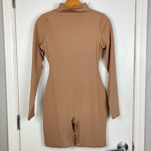 SKIMS | Tops | Skims Nwt All In One Long Sleeve Mid Thigh Bodysuit Mock ...